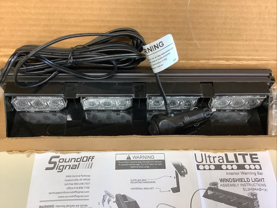 Soundoff Signal UltraLITE LED Dash Light | Emergency Windshield Mount ...