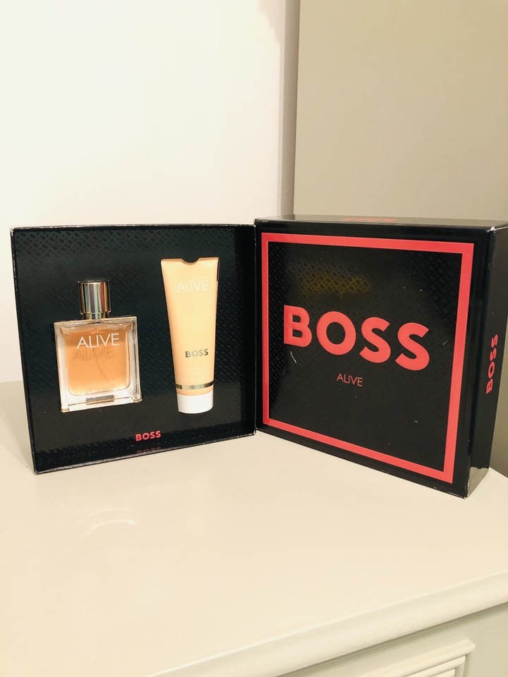 HUGO BOSS ALIVE WOMENS PERFUME GIFT SET 50ML EDP + 75ML HAND & BODY ...