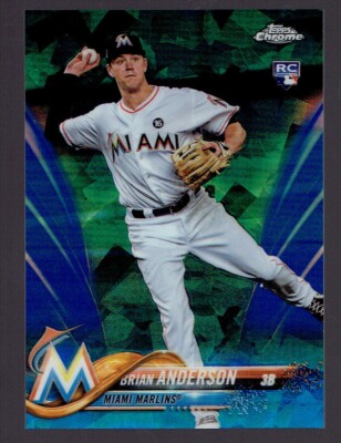 2018 Topps Chrome Sapphire Edition Brian Anderson Rookie RC Baseball ...