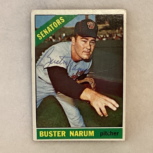 1966 Topps Buster Narum #274 Washington Senators Autographed Baseball ...
