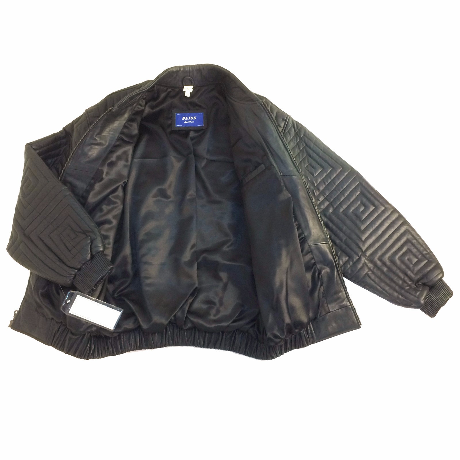 Bliss Leather, Men's Stitched Bomber Jacket, Black Limited Sizes, | eBay
