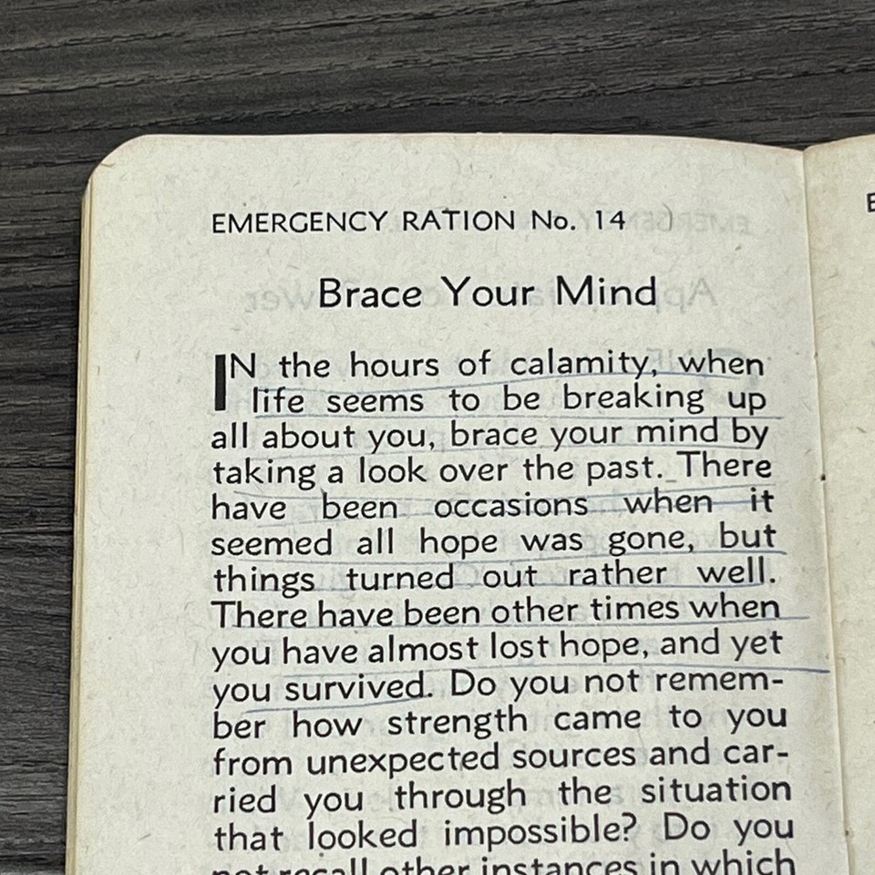Vintage 1949 Pocket Emergency Rations Religious Booklet Roy L Smith ...
