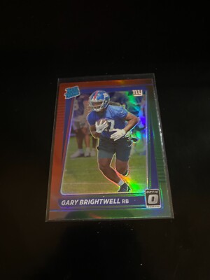 Gary Brightwell 2021 Donruss Optic Red Green Prizm Preview RC Giants P ...