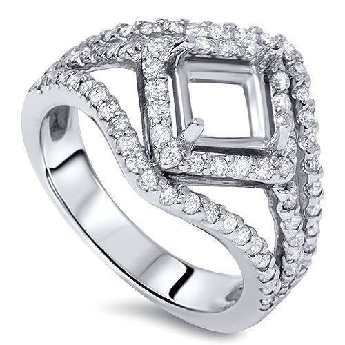 3/4ct Fancy Princess Cut Diamond Engagement Setting | eBay