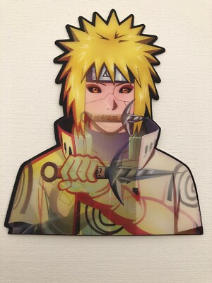 Minato Namikaze Anime 3D Lenticular Motion Sticker Decal Naruto ...