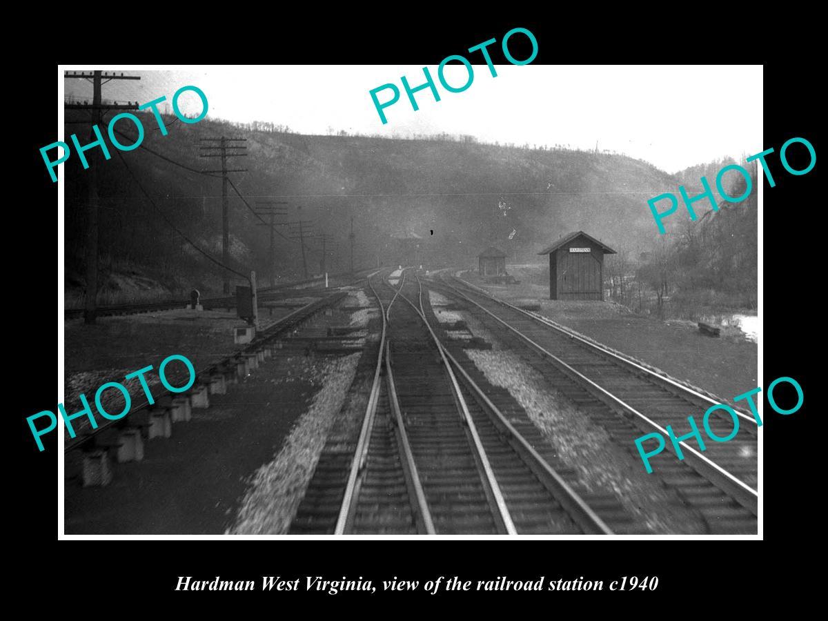 OLD LARGE HISTORIC PHOTO OF HARDMAN WEST VIRGINIA THE RAILROAD STATION ...