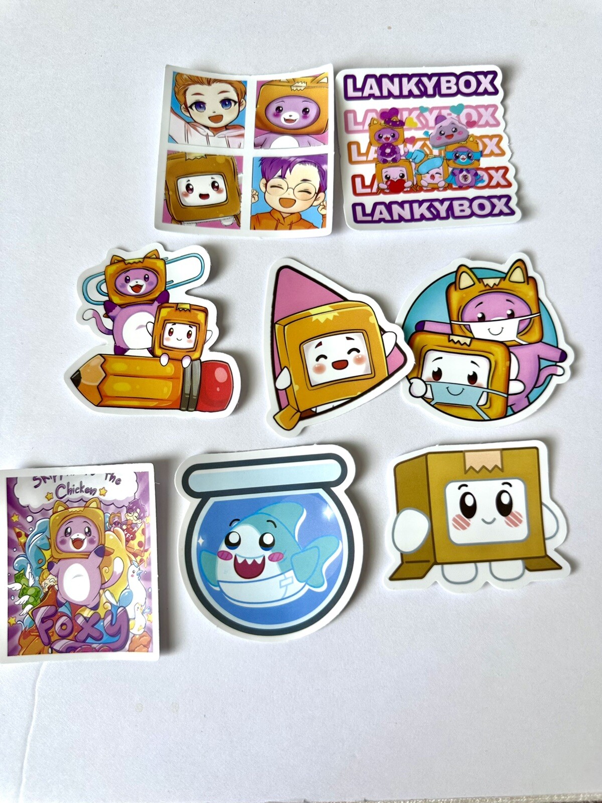 8 Pieces Lankybox Stickers. LAPTOP, Journaling - Water Bottle NEW | eBay