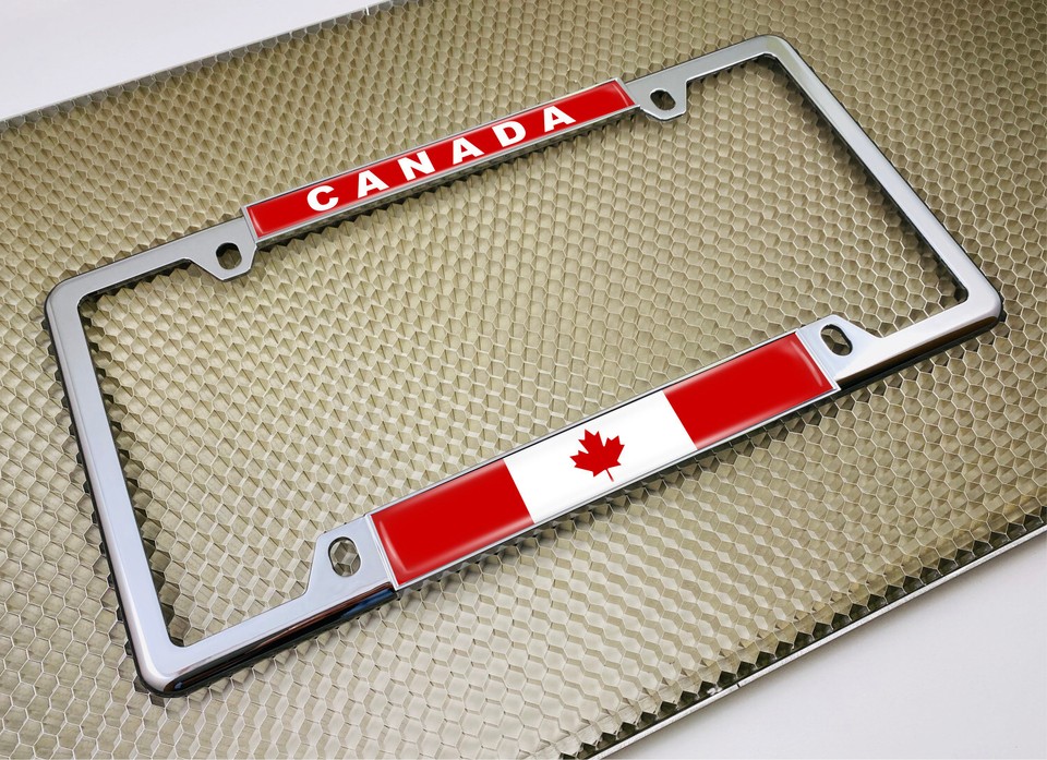 Car 4-hole Metal License Plate Frame - Canadian Flag | eBay