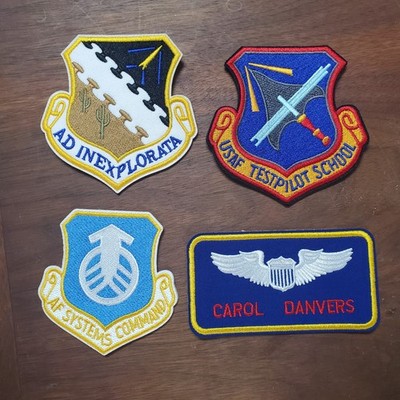 Carol Danvers/Capt Marvel 3"-4" Patch Set of 4- Screen Accurate | eBay
