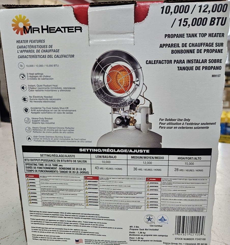 Mr Heater F242100 Buddy Portable Propane Heater, New In Box! | eBay