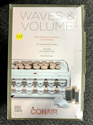 Conair Big Curls And Waves Volume Jumbo Ceramic Hot Rollers With Jaw ...