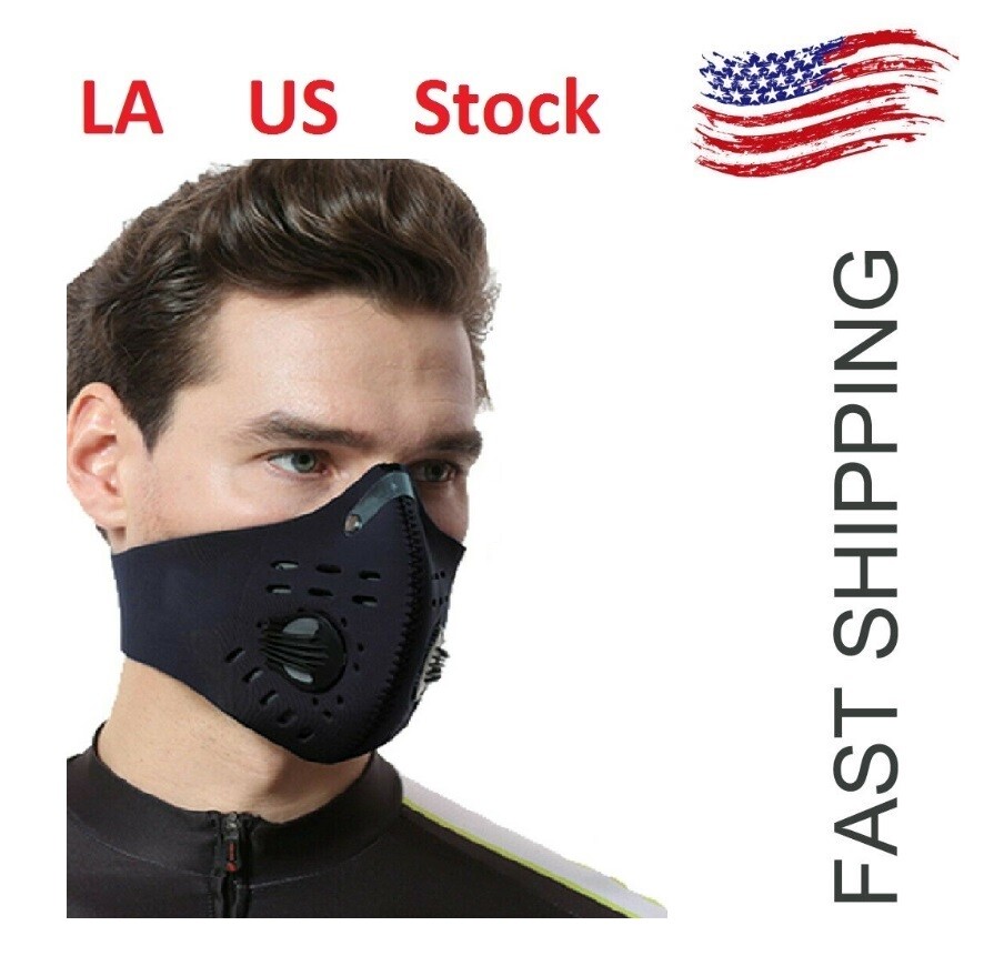 USA Activated Carbon Air Purifying Face Mask Cycling Reusable Filter ...