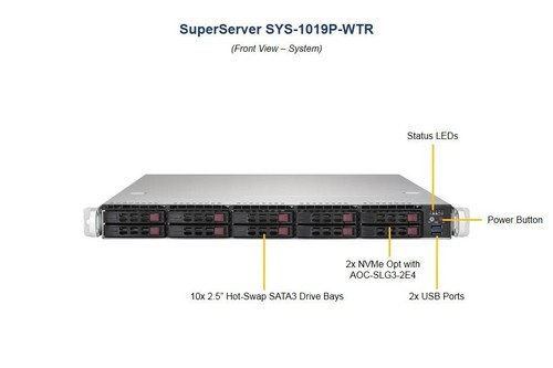 NEW Supermicro 1U 10-Bay Hot Swap Hybrid NVMe Server Xeon Silver 4215 w ...