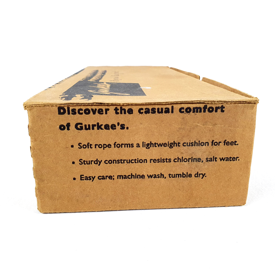 Gurkee Rope Flip Flop Classic Tobago Thong UK 4 Yellow Made In Mexico ...