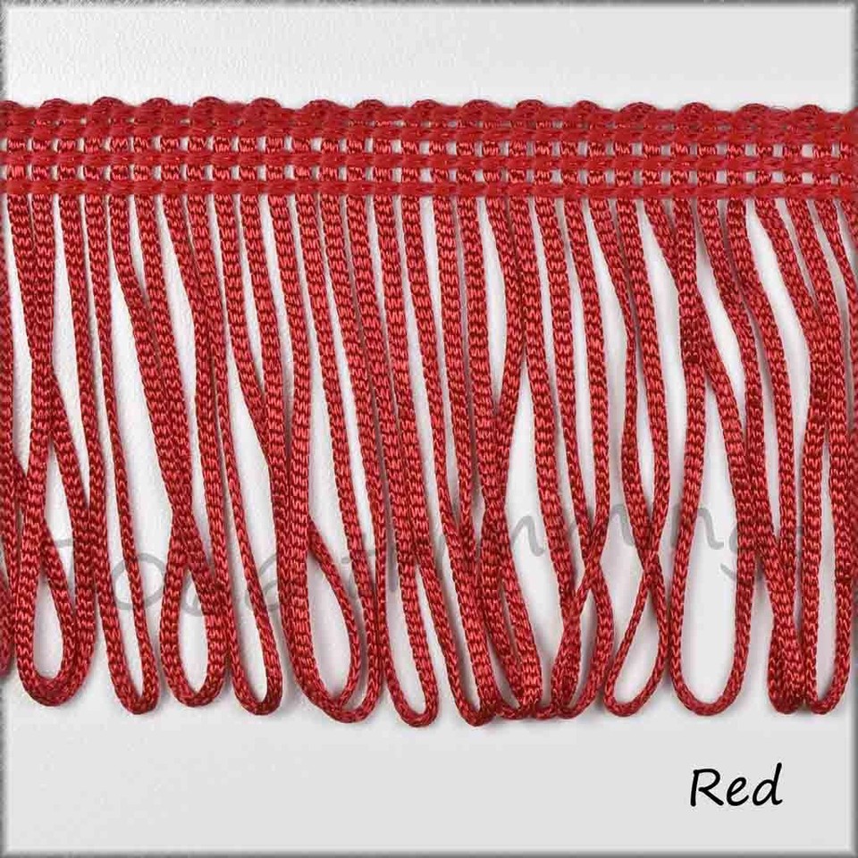 Quality Looped Fringe Trimming 25mm 50mm 75mm 20 Colours Various ...