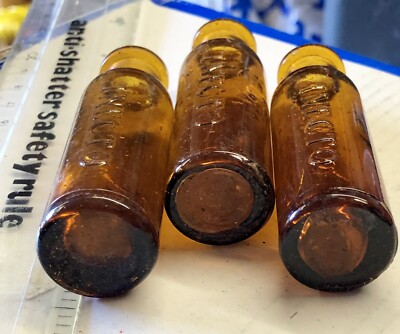 x3 Amber Glass Hair Restorer Bottles - “INECTO”, circa 1920’s (G73 ...