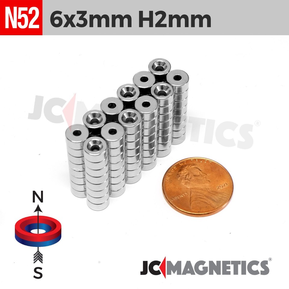 Rings Countersunk N52 Super Strong Rare Earth Neodymium Magnet North ...