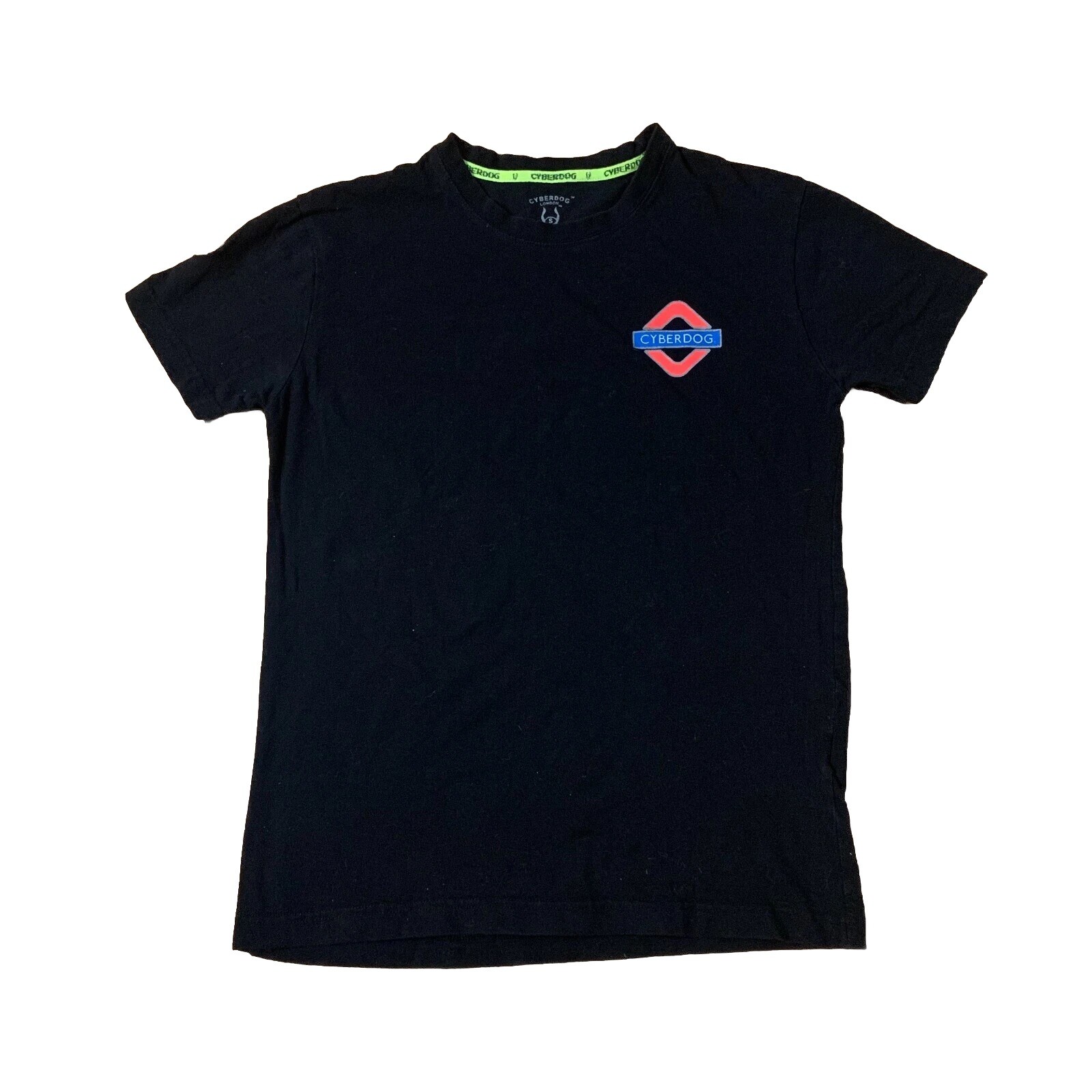 Cyberdog London Rave Tube Map T Shirt Black Size Small - Gem