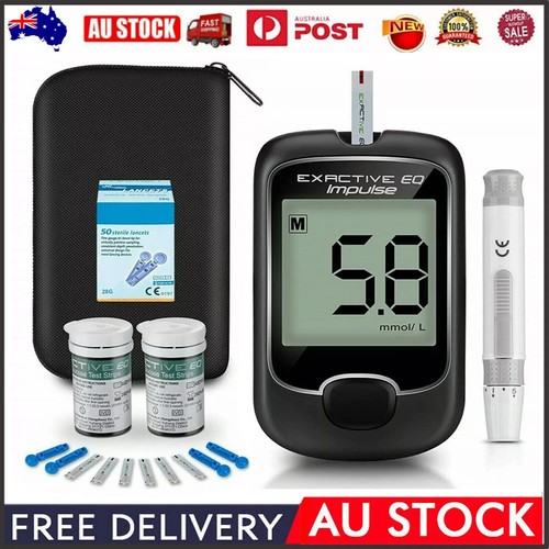 Blood Glucose Monitor Diabetes Testing Kit Blood Sugar Meter Lancets ...