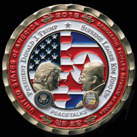 🇺🇸 2018 WHITE HOUSE Donald Trump & Kim Jong-Un Korean Peace Talks Coin ...