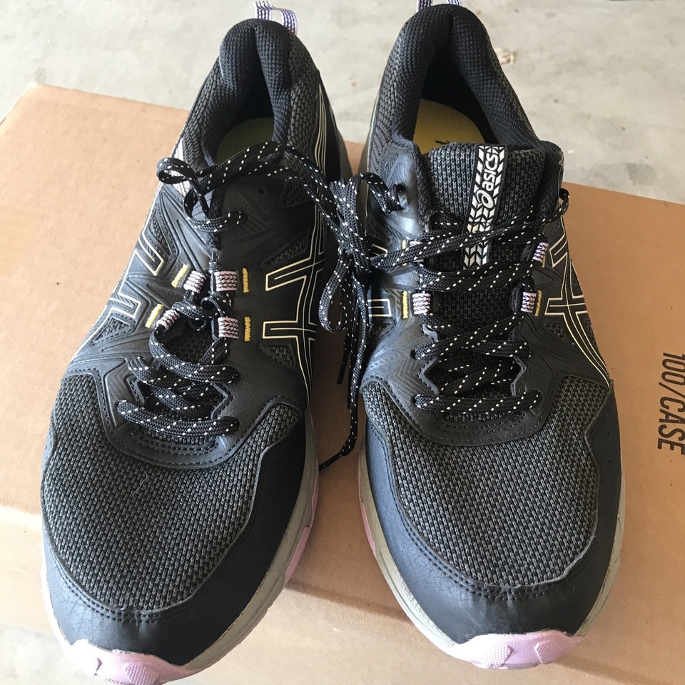 Asics Womens Size 12 W Wide Gel Venture 8 1012A706 Black Running Shoes ...