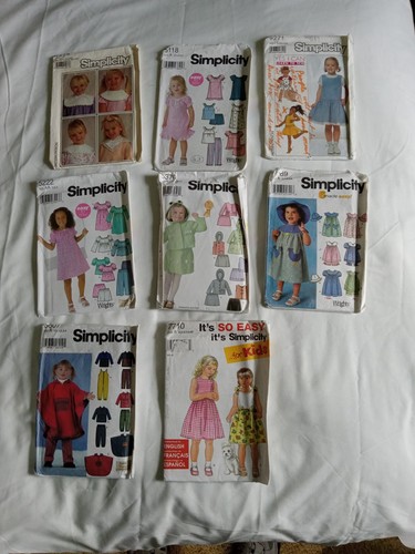 Simplicity sewing patterns for girls misc. types of patterns used. | eBay