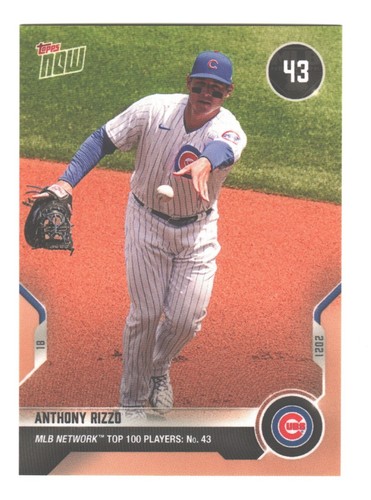 2021 Topps NOW MLB Network Top 100 - Card #T-43 Anthony Rizzo Chicago ...