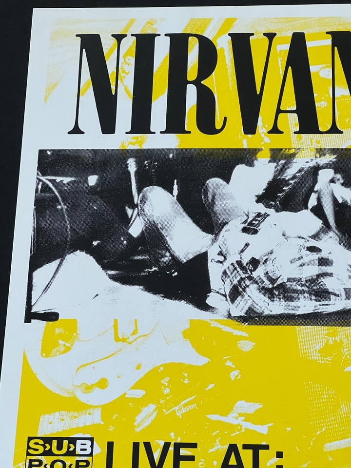 Early Original Nirvana Concert Poster from Sub Pop Records, the Real ...