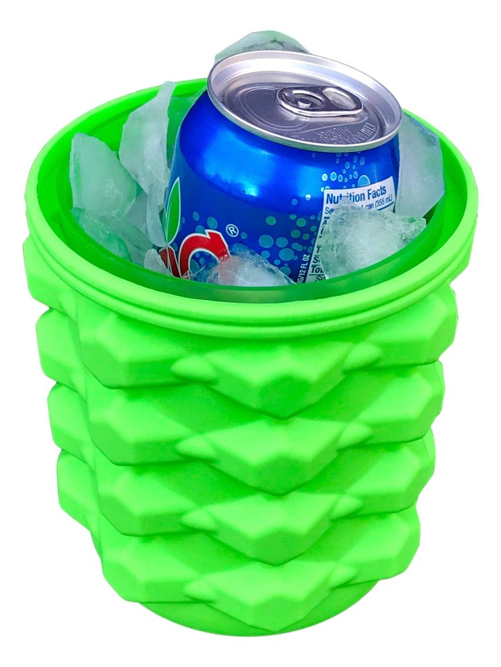 Silicone Ice Cube Maker Ice Tray Bucket for Drinks Cocktail Wine Beer ...