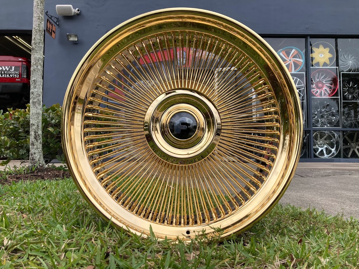 26" FORGIATO 24K GOLD WIRE WHEEL MONTE CARLO BOX CHEVY IMPALA WHEELS ...