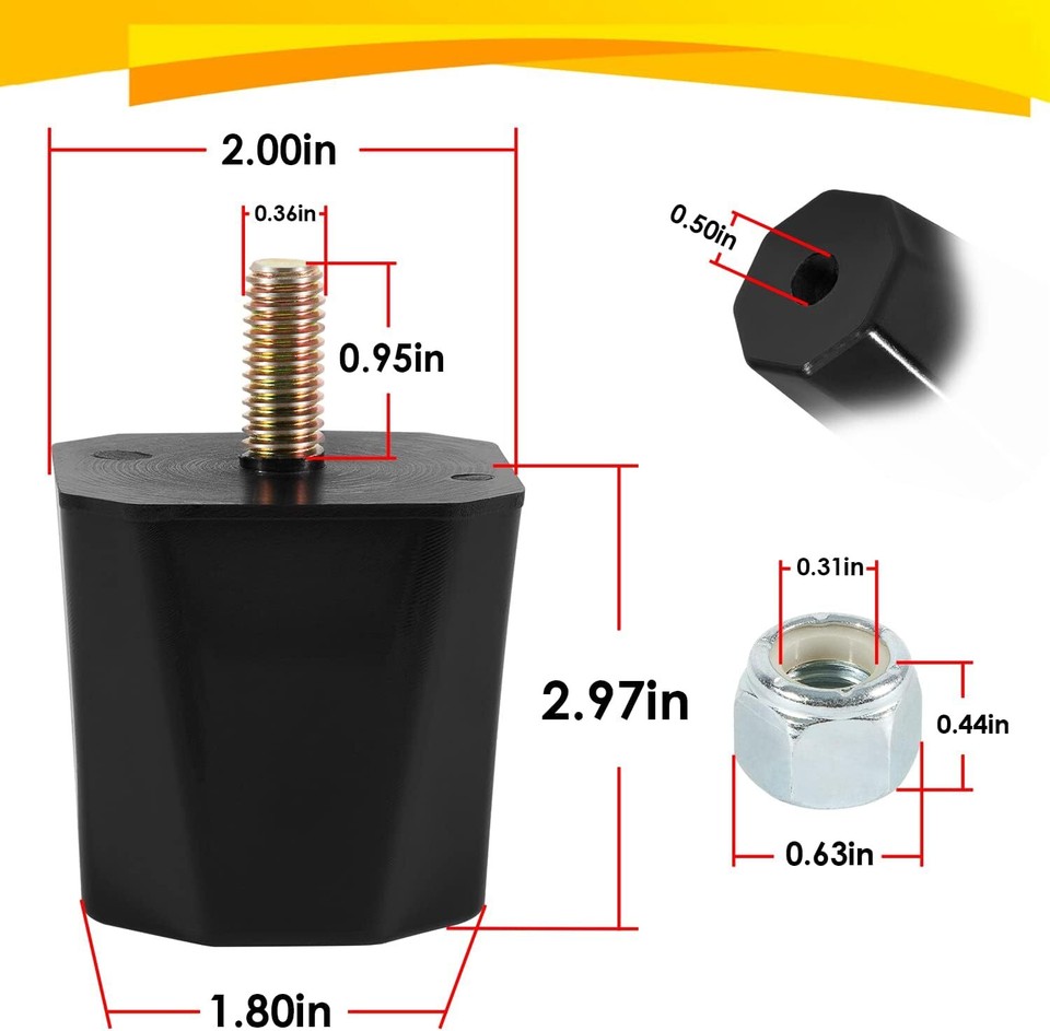 (A Pair) 9.9136G Universal Bump Stop Set 2” Tall Suspensions for ...