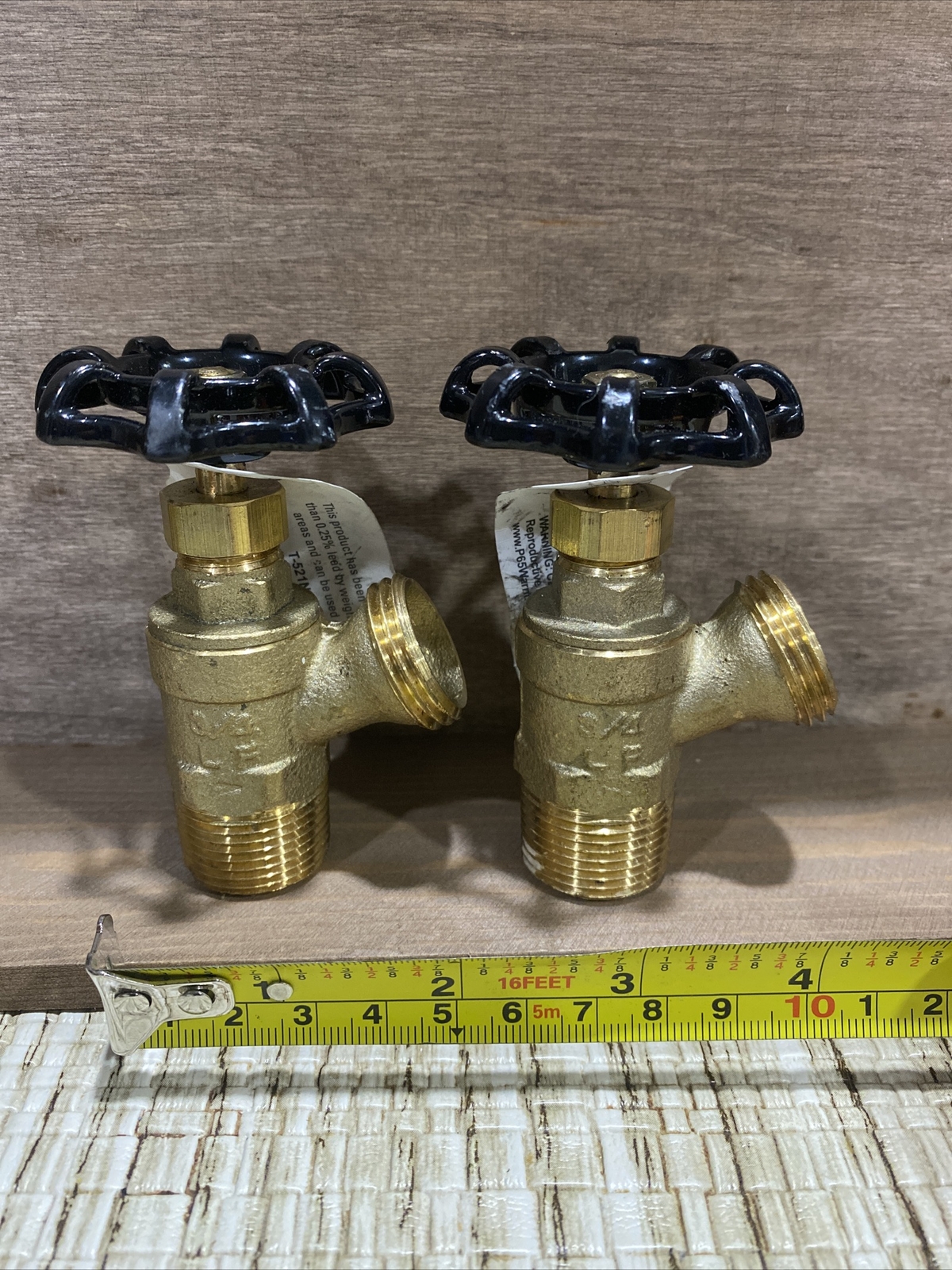 LOT OF 2 Legend Valve , No Lead Boiler Drain, 3/4", BRASS, T-521 NL/107 ...