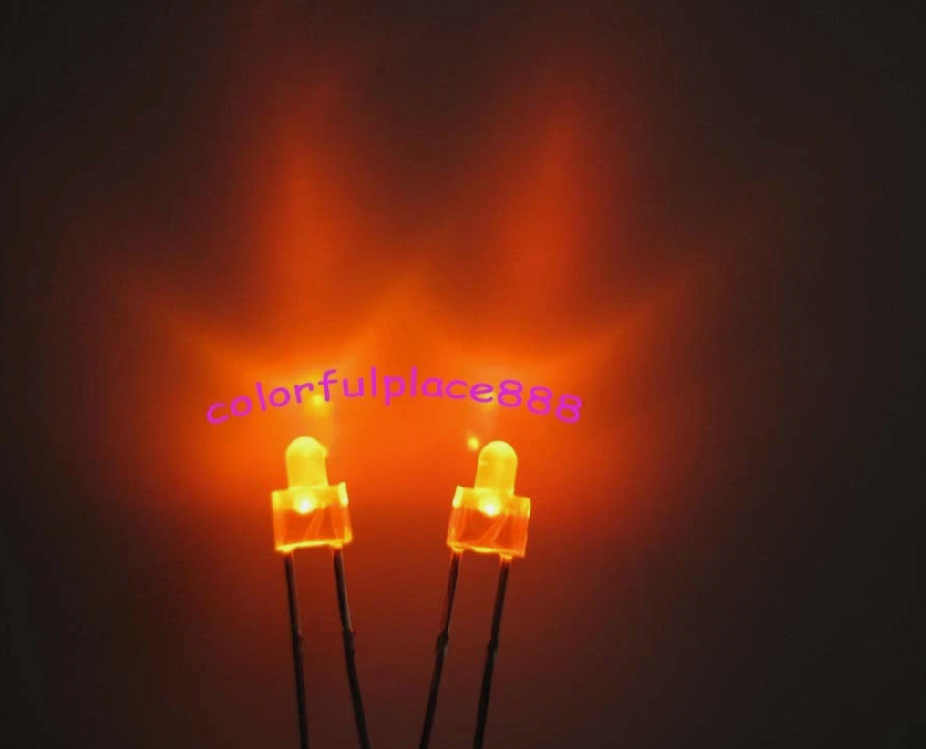 120pcs 2mm Round Top Diffused Red Yellow Blue Green White Orange LED ...