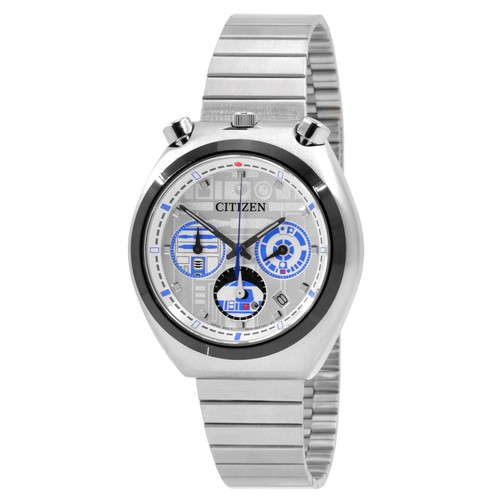 Citizen Men's Watch Star Wars R2-D2 Tsuno Chronograph Silver Bracelet ...