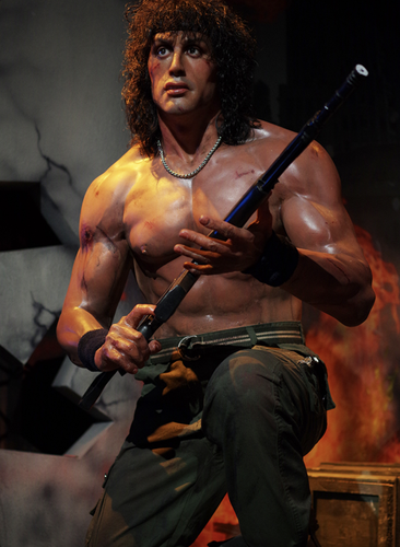 Life Size Sylvester Stallone Rambo Wax Statue Realistic Prop Display ...