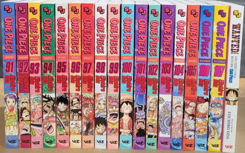 One piece manga set vol. 91-108 + Wanted Brand New In English Viz Media ...