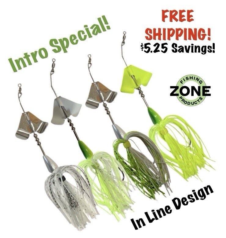 4 Pk. 3/8 Oz. IN LINE BUZZ BAITS! Killer Baits! | eBay