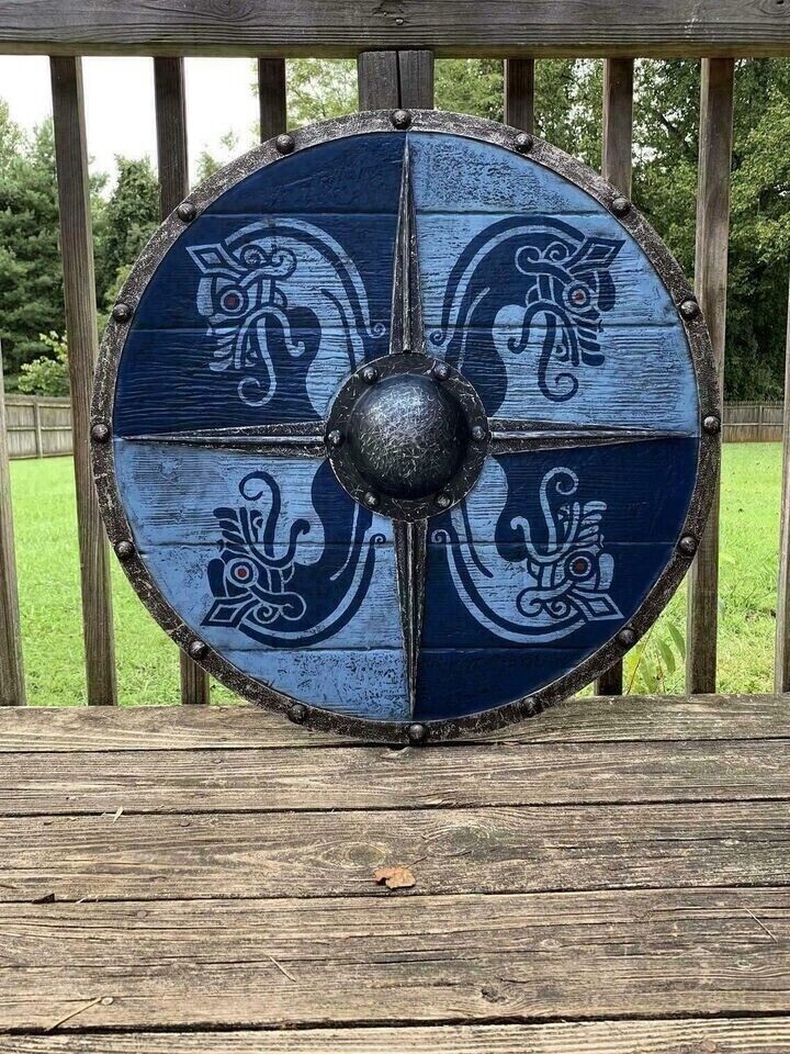 Medieval Drakkar Nautical Ship Viking Shield Round Shield Knight ...