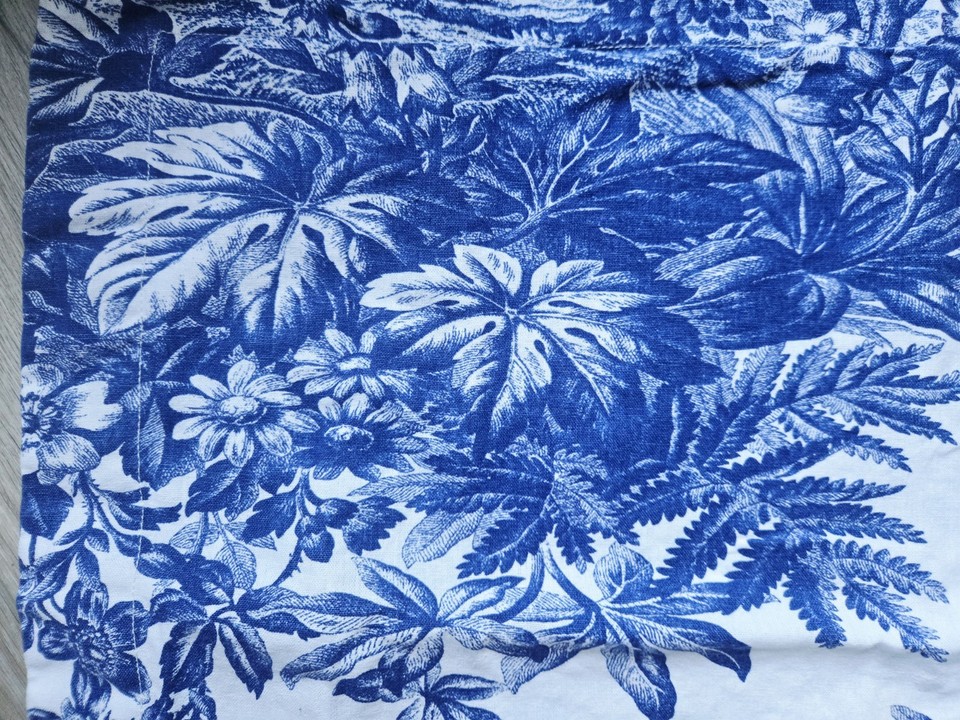 Pottery Barn Matine Toile Pillow Sham Indigo Blue Linen Cotton Standard ...