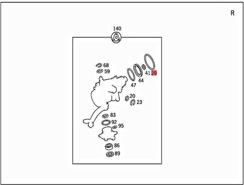 Genuine MERCEDES C140 R129 R170 S124 W124 W140 Sealing ring 0169976547 ...