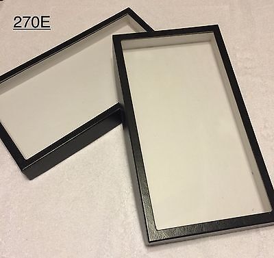 #270E (8) Riker Display Case Shadow Box Frame Tray 14 1/2" x 7 3/4" x 1 ...