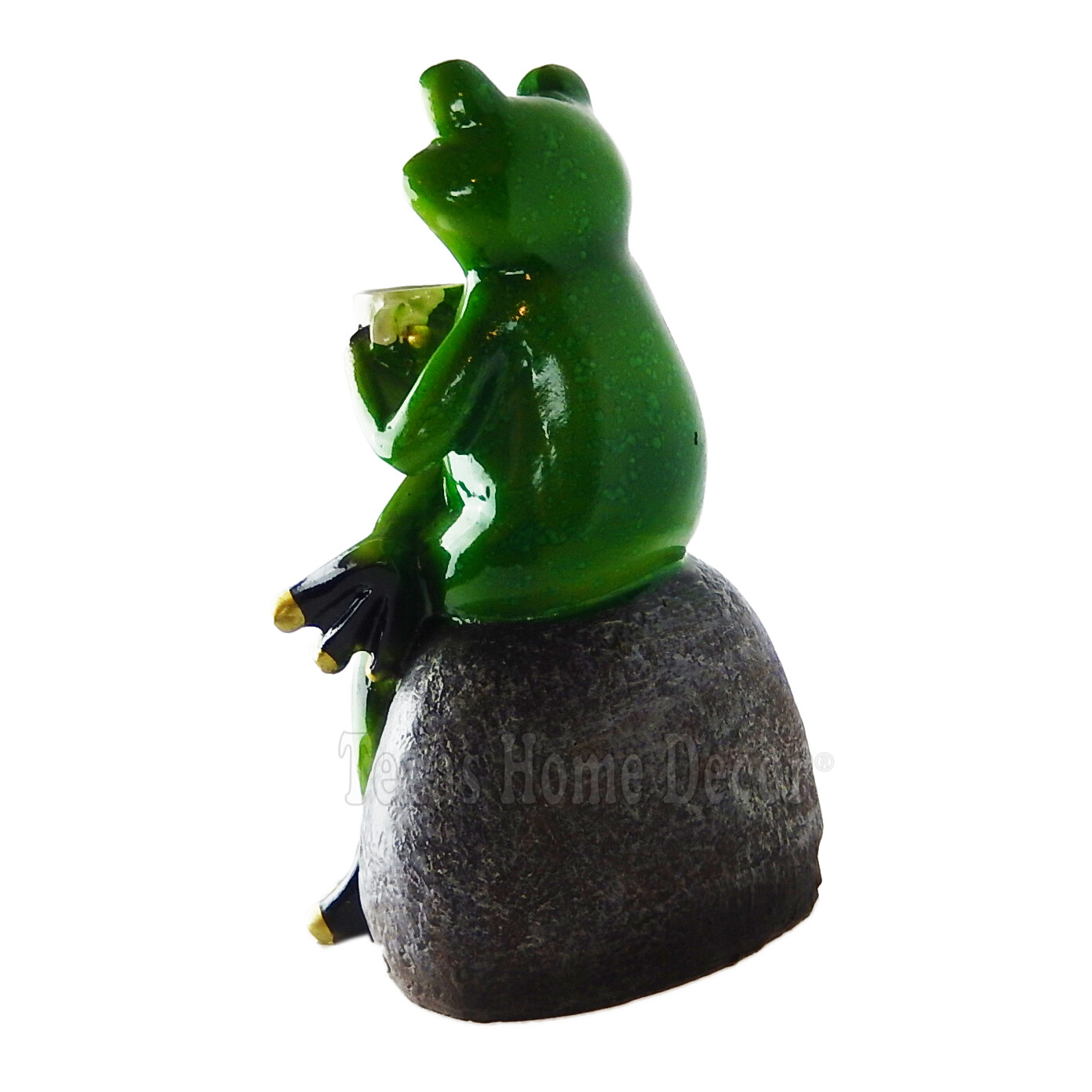 Frog Drinking Coffee Figurine Statue Coffee Gets Me Jumpin' Key Hider ...
