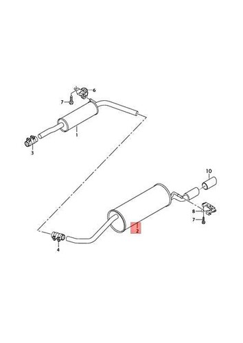 NEW VW POLO DERBY VENTO-IND VENTO CLASSIC-IND REAR SILENCER 6C6253609AA ...