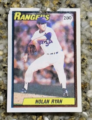 NOLAN RYAN 1990 Topps VENEZUELA Sticker VENEZUELAN -Grandes Ligas ...