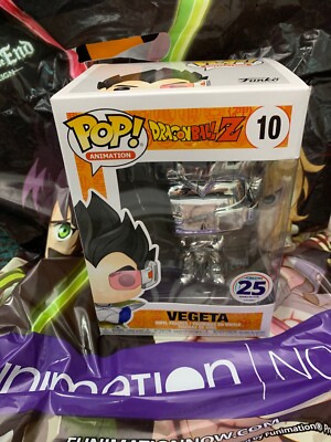 SDCC 2019 Exclusive FUNIMATION Funko Pop VEGETA Silver Chrome Dragon ...