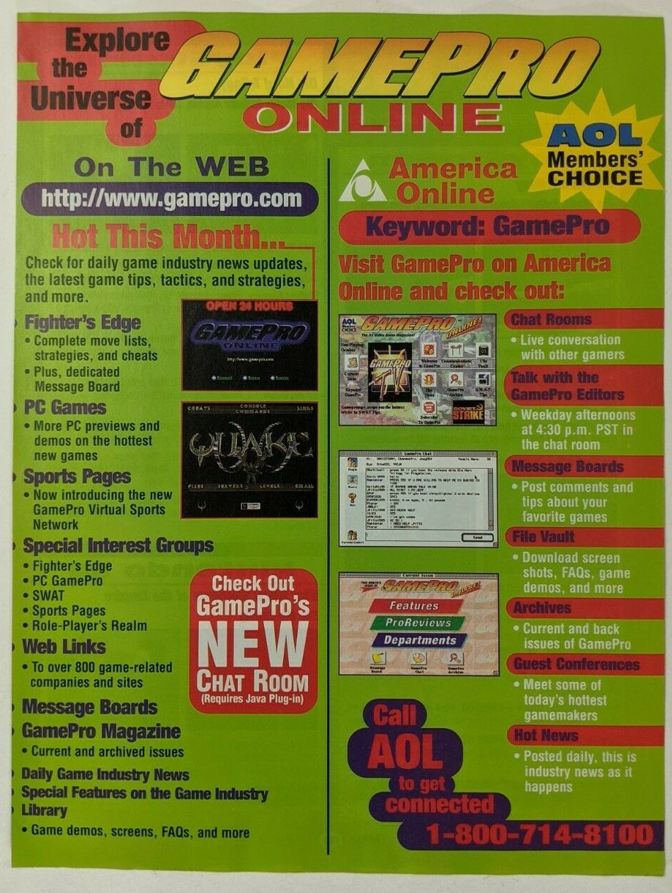 GamePro Online AOL Quake PC SWAT Print Ad Game Poster Art PROMO ...