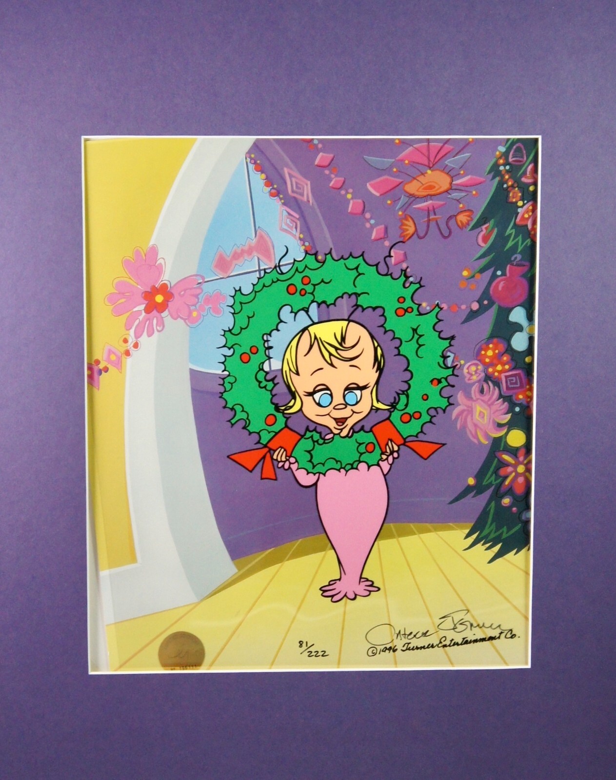 Dr. Seuss' Grinch "Christmas" Cindy Lou Who LE Cel Signed by Chuck ...