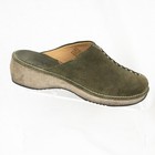 Comfort Clogs 8 M Clarks Green Suede Leather Mules Slip On EU 38.5 ...