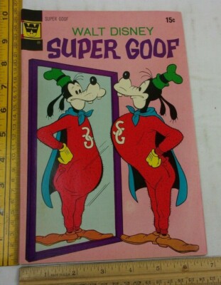 Super Goof 22 Walt Disney Goofy mirror comic Whitman 1970s VF | eBay