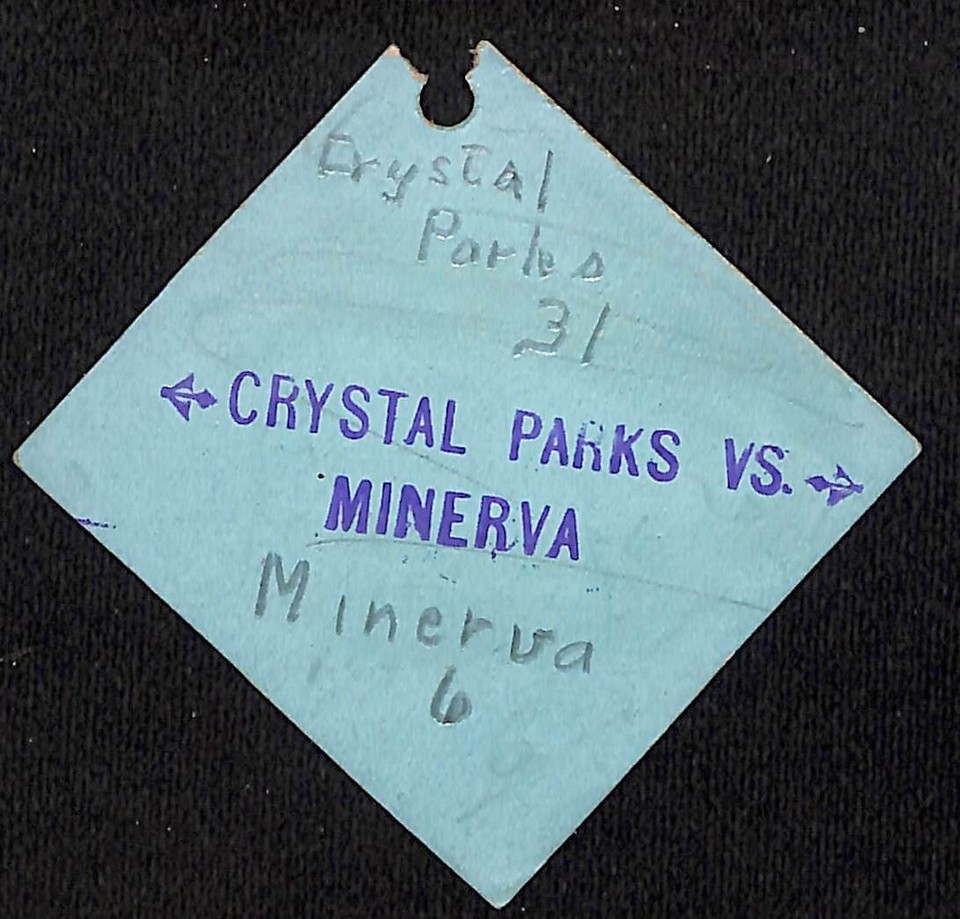 Crystal Parks vs. Minerva Football Ticket c1930's? Ohio Cinco Cigars ...